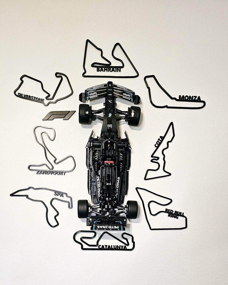 Formula One Tracks Wall | Desk Art - 2024 F1 Schedule - Etsy