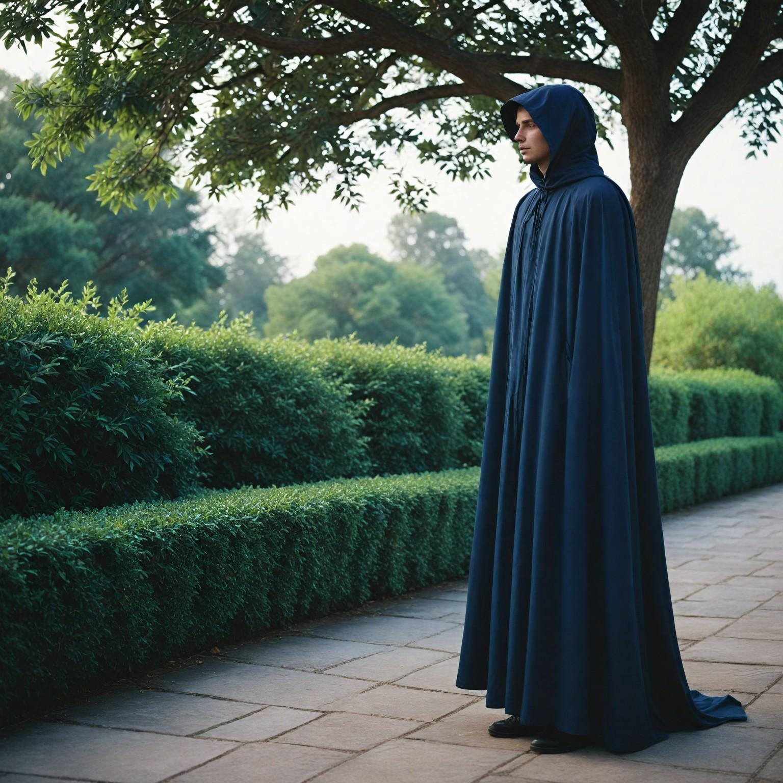 Viking Pirate Blue Hooded Cloak Medieval Fantasy Carnival Cape ...