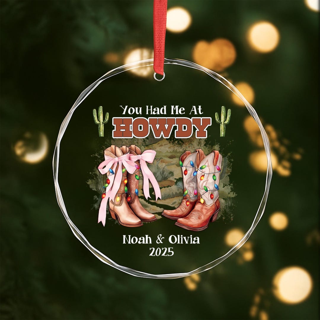 Personalized Western Couple Christmas Ornament, You Had Me at Howdy ...