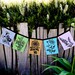 Hand Printed Flower Flags Muted Tones Flower Garden - Etsy