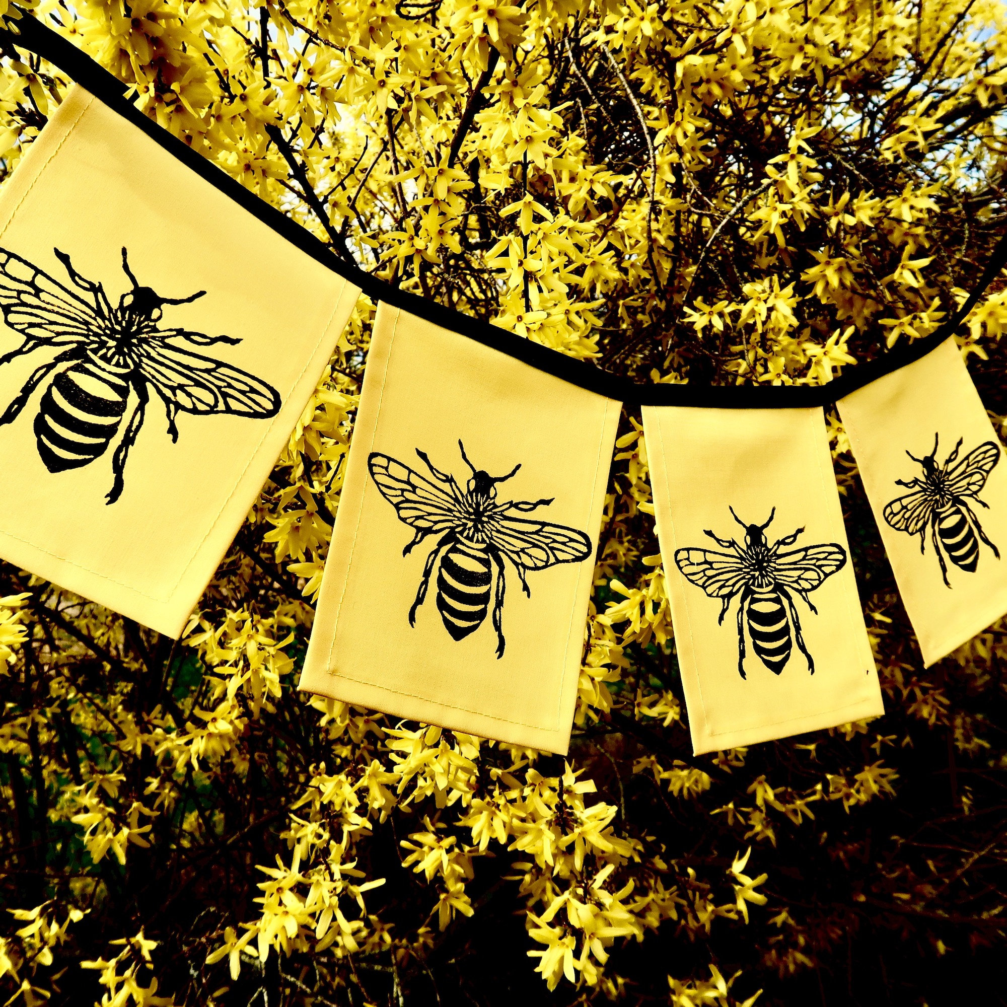 Honeybee Flags Beehive Beekeeper garden Bee Art Bee Print Honeybee ...