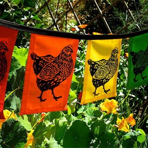 Rainbow Chicken Flags - Chicken Banner - Garland - Chicken Bunting ...