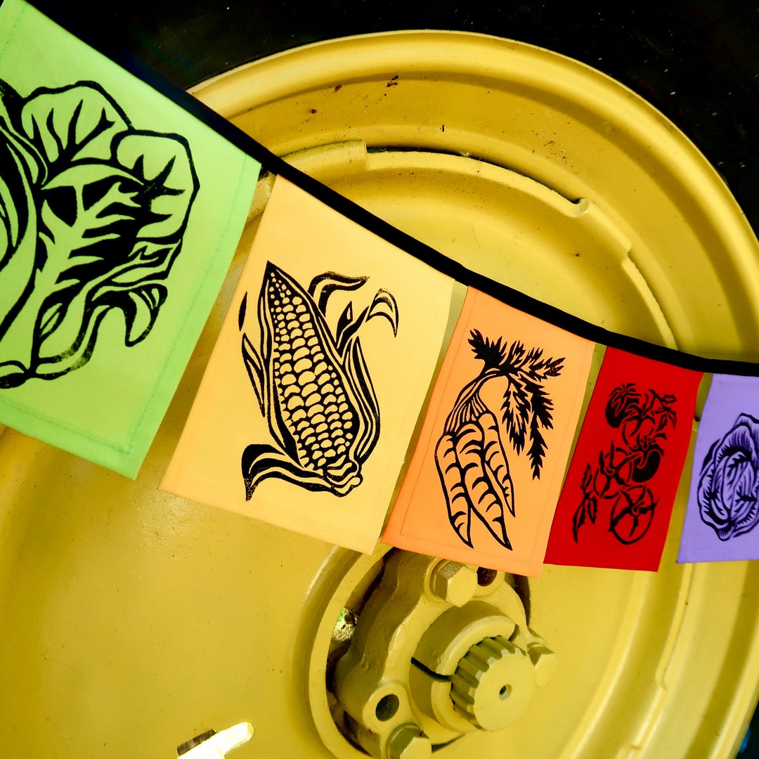 Vegetable Flags - Vegetable Bunting - Garden Flag - Garden Gate ...