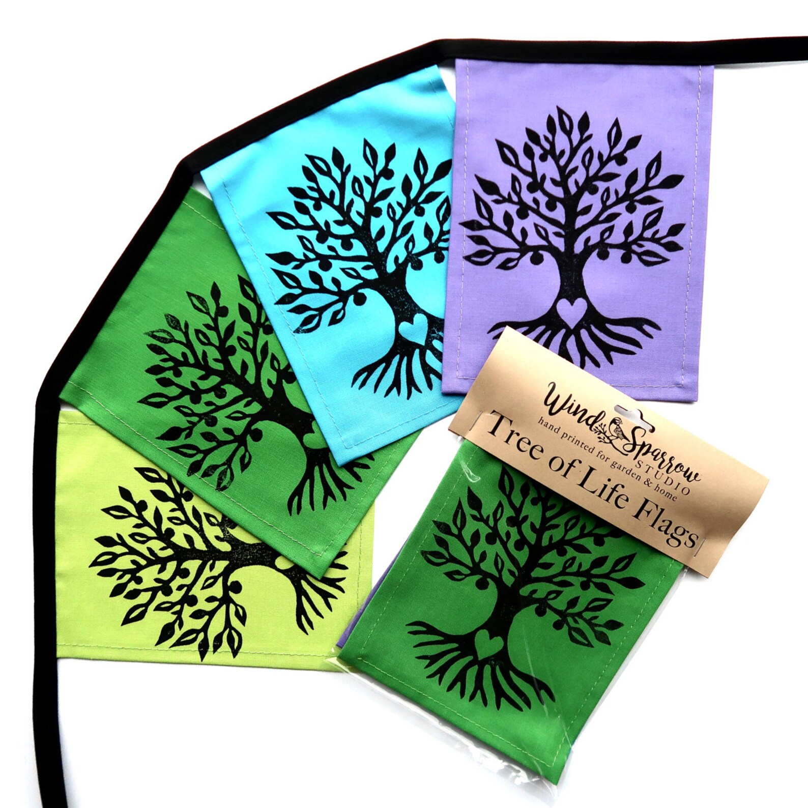 Tree of Life Flags jewel Tones Tree Print Wedding - Etsy