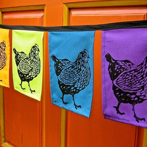 Rainbow Chicken Flags - Chicken Banner - Garland - Chicken Bunting ...