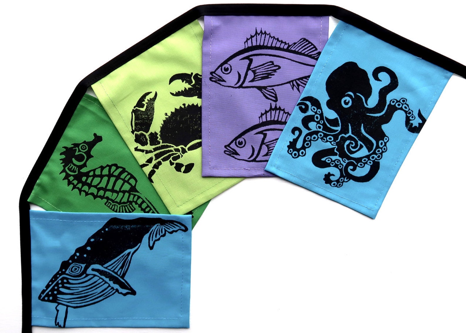 Sea Creature Flags: Coastal Beach Party Decor - Etsy