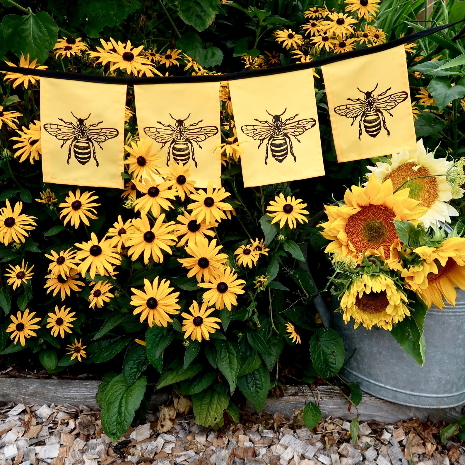 Honeybee Flags Beehive Beekeeper garden Bee Art Bee Print Honeybee ...