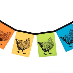 Rainbow Chicken Flags - Chicken Banner - Garland - Chicken Bunting ...