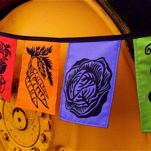 Vegetable Flags Vegetable Bunting Garden Flag Garden - Etsy