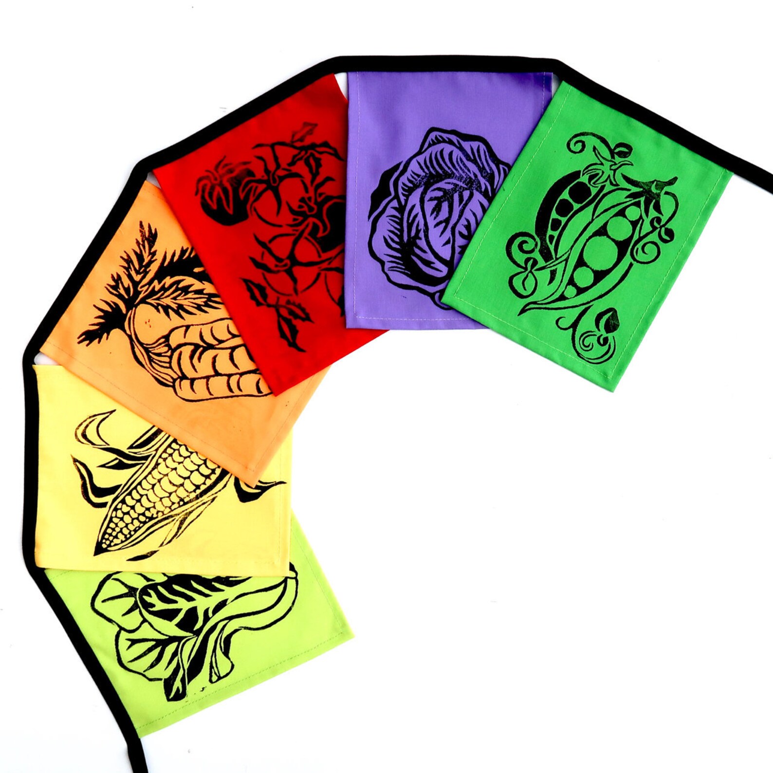 Vegetable Flags Vegetable Bunting Garden Flag Garden - Etsy