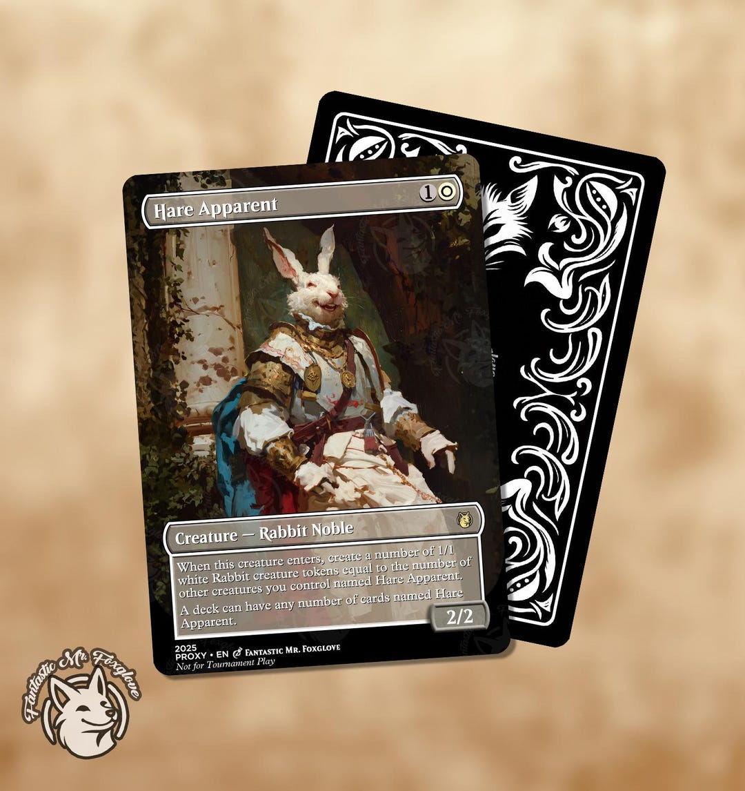 Hare Apparent | Proxy Card - Etsy