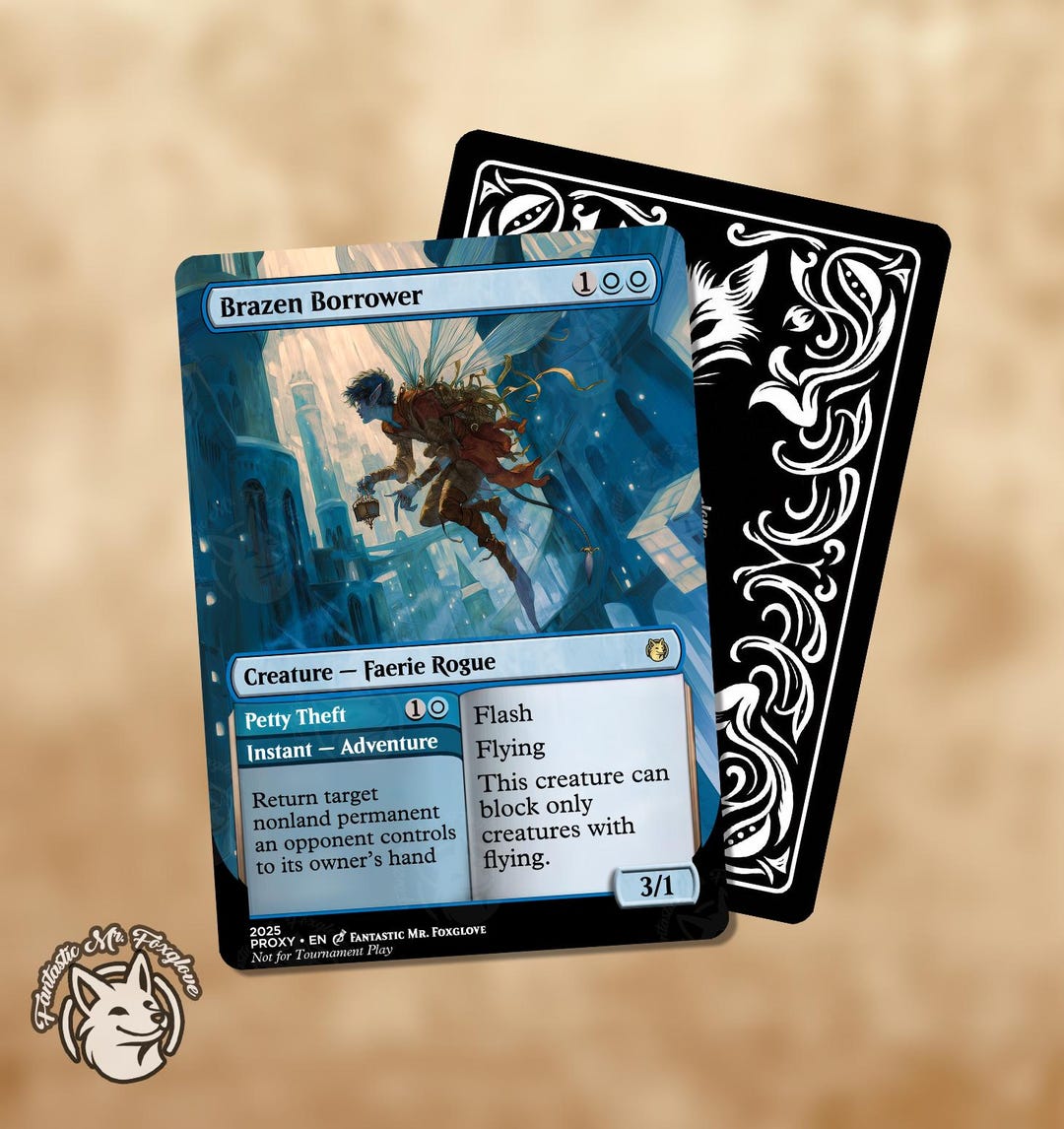 Brazen Borrower | Proxy Card - Etsy