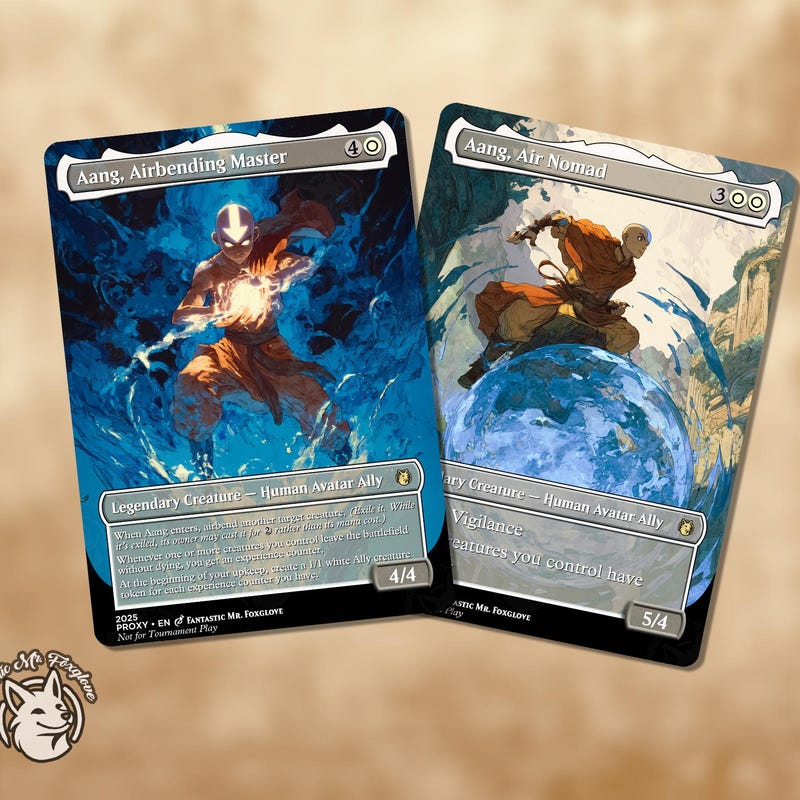 Avatar Aang Mtg Card - Etsy