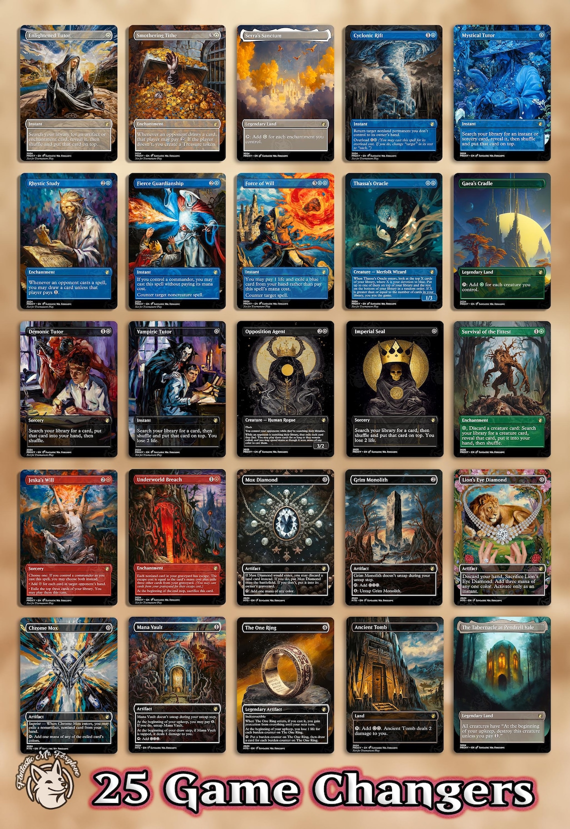 25+ Game Changers | Proxy Cards — Select up to 53 Cards! - Etsy Canada