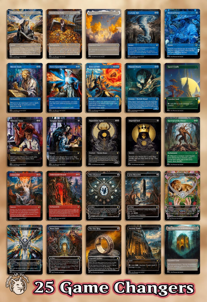 25+ Game Changers | Proxy Cards — Select up to 53 Cards! - Etsy