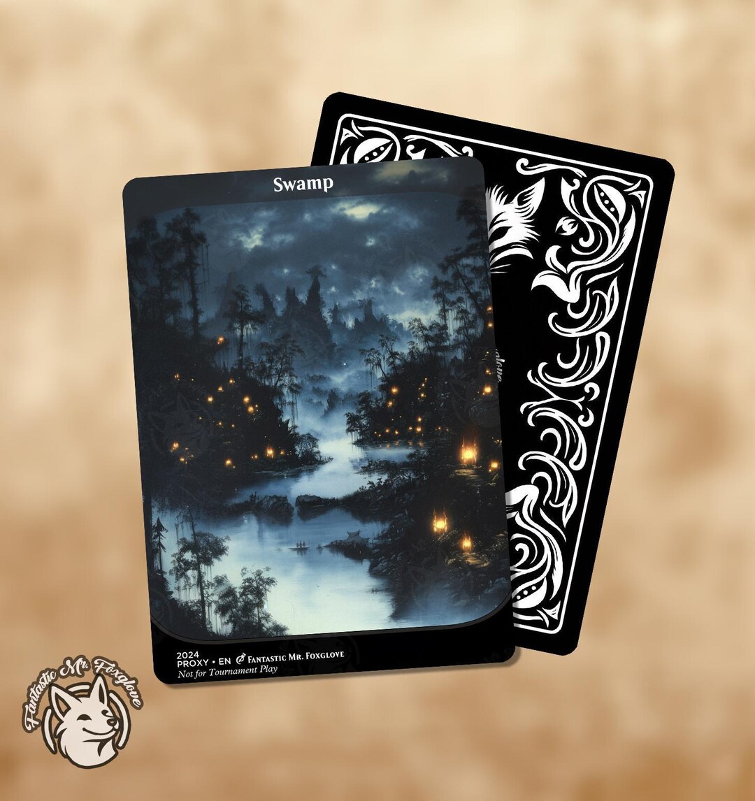 Swamp | Basic Land Proxy — choose Your Card Frame! - Etsy