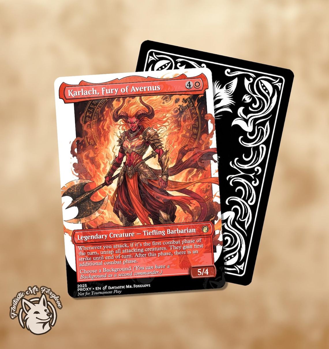 Karlach, Fury of Avernus | Proxy Card - Etsy