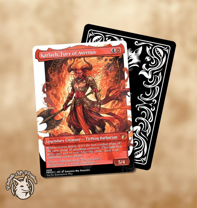 Karlach, Fury of Avernus | Proxy Card - Etsy