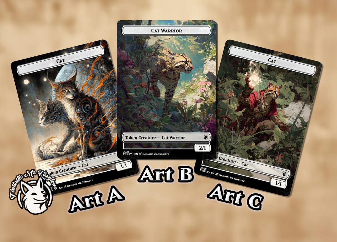Cat Token | Proxy Card — choose Your Art! - Etsy
