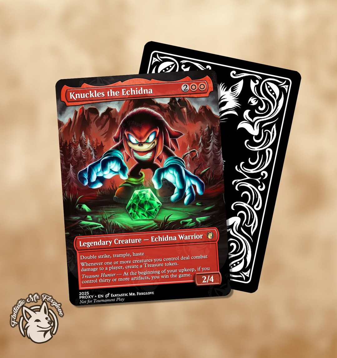 Knuckles | Proxy Card — Choose From 3 Arts! - Etsy