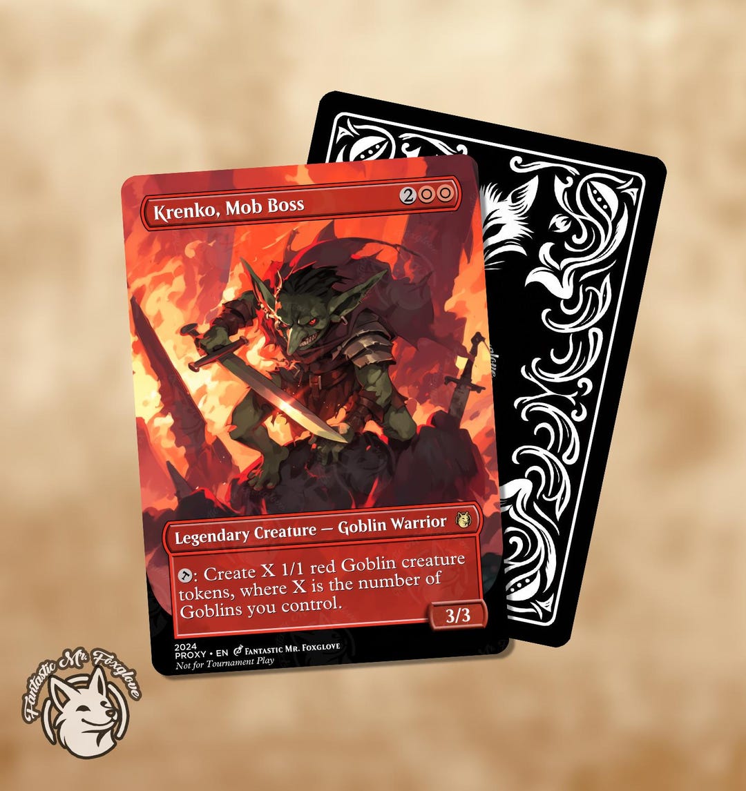 Krenko, Mob Boss | Proxy Card - Etsy