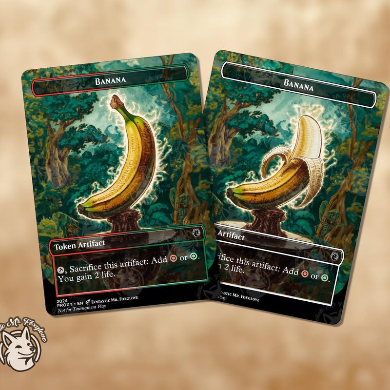 Mtg Banana Token - Etsy