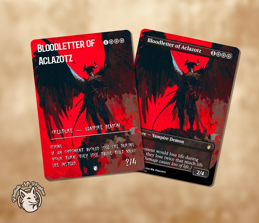 Bloodletter of Aclazotz | Proxy Card — Choose Your Card Frame! - Etsy