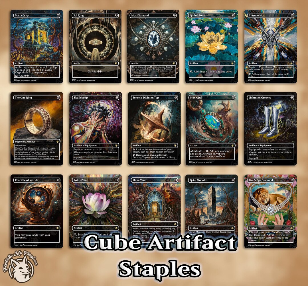 175 Card Vintage Cube Starter Pack | Custom Art Proxy Cards — perfect ...