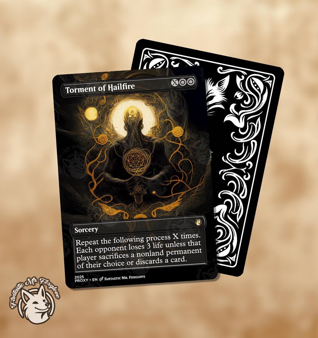 Torment of Hailfire | Custom Art Proxy Card - Etsy