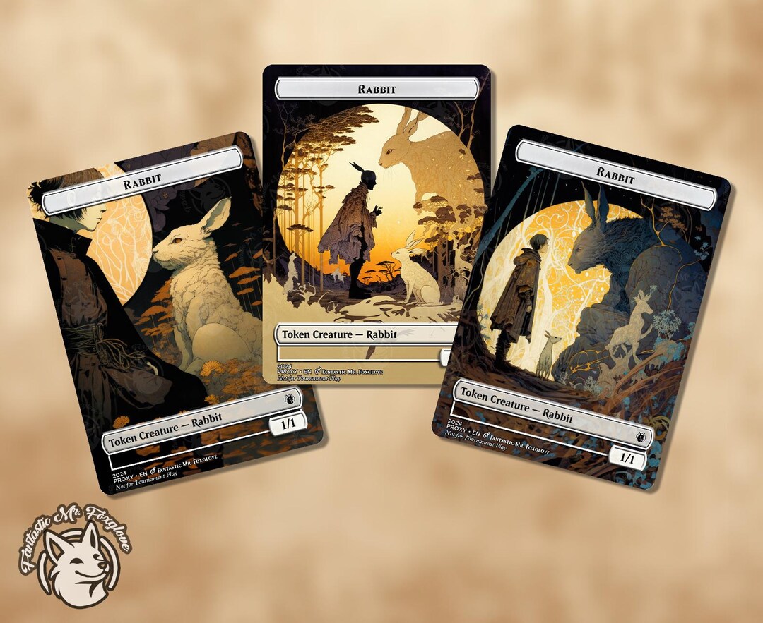 Rabbit Token | Proxy — choose Your Art! - Etsy