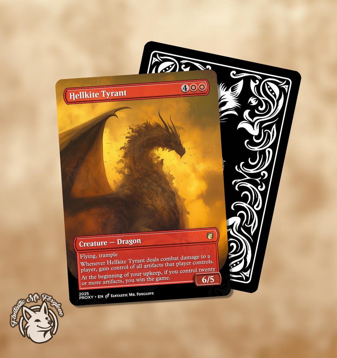 Hellkite Tyrant | Proxy Card - Etsy