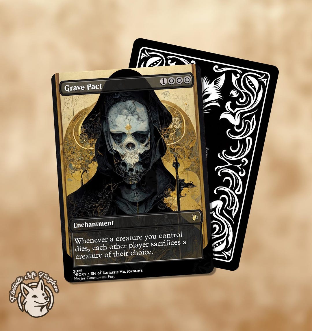 Grave Pact | Proxy Card - Etsy