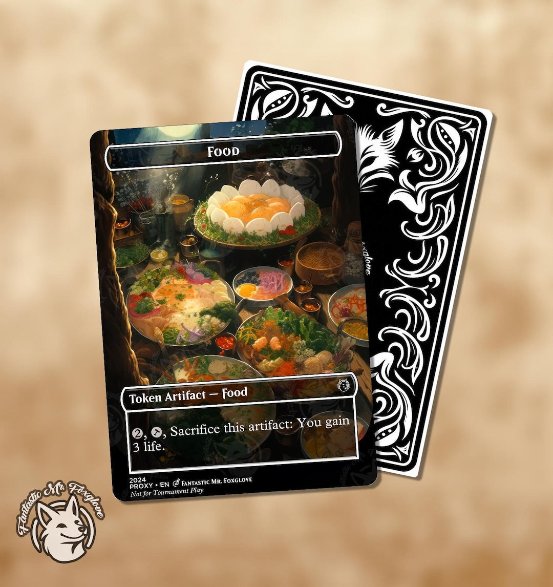 Food Token | Proxy Card — Great for Squirrels, Hobbits, and More! - Etsy
