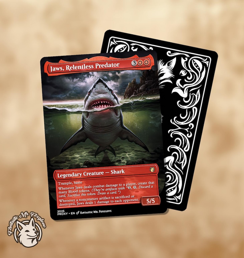 Jaws, Relentless Predator | Proxy Card - Etsy