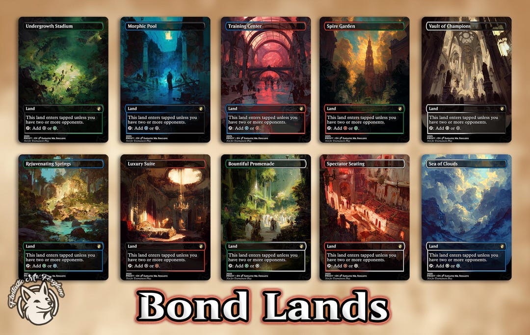 10 Bond Lands | Proxy Cards — multiplayer Duals - Etsy