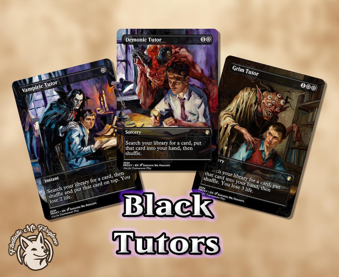 3+ Black Tutors | Proxy Cards — Demonic, Vampiric, Grim Tutor + Can Add ...