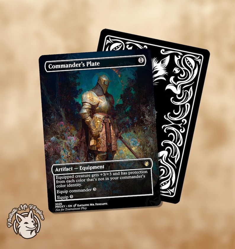 Commander's Plate | Proxy Card — Choose Your Art! - Etsy
