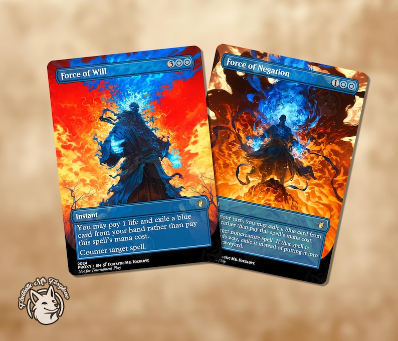 Force of Will and Force of Negation | Proxy Cards - Etsy