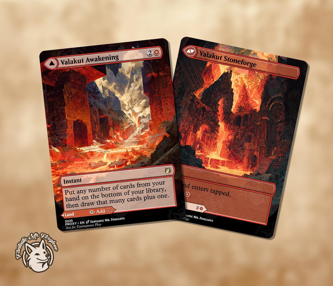 Valakut Awakening // Valakut Stoneforge | Double-faced Proxy Card - Etsy