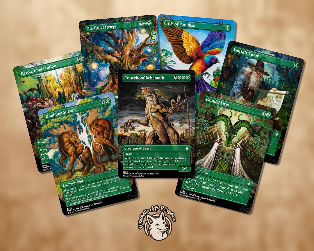Green Staples | up to 60 Proxy Cards! — doubling Season, Parallel Lives ...
