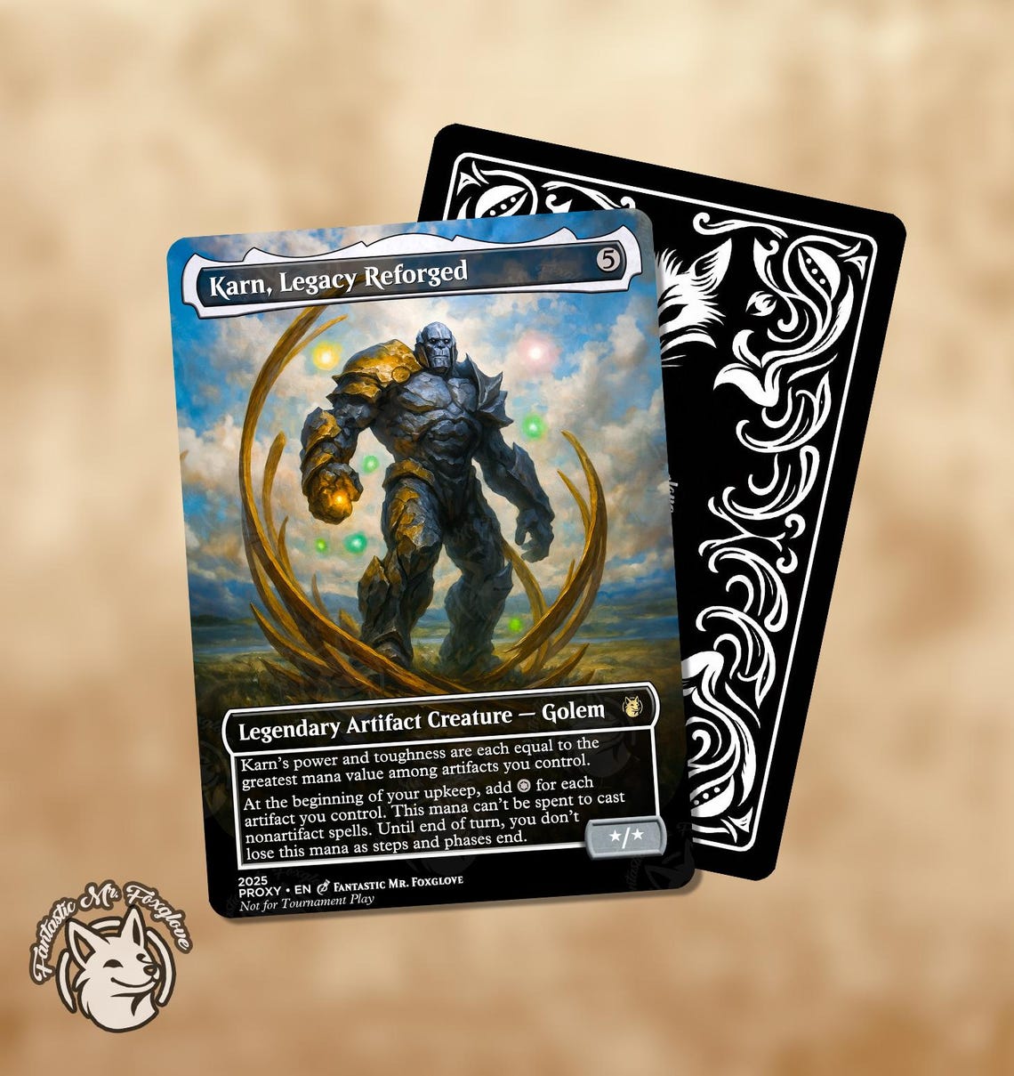 Karn, Legacy Reforged & Silver Golem | Proxy Cards - Etsy