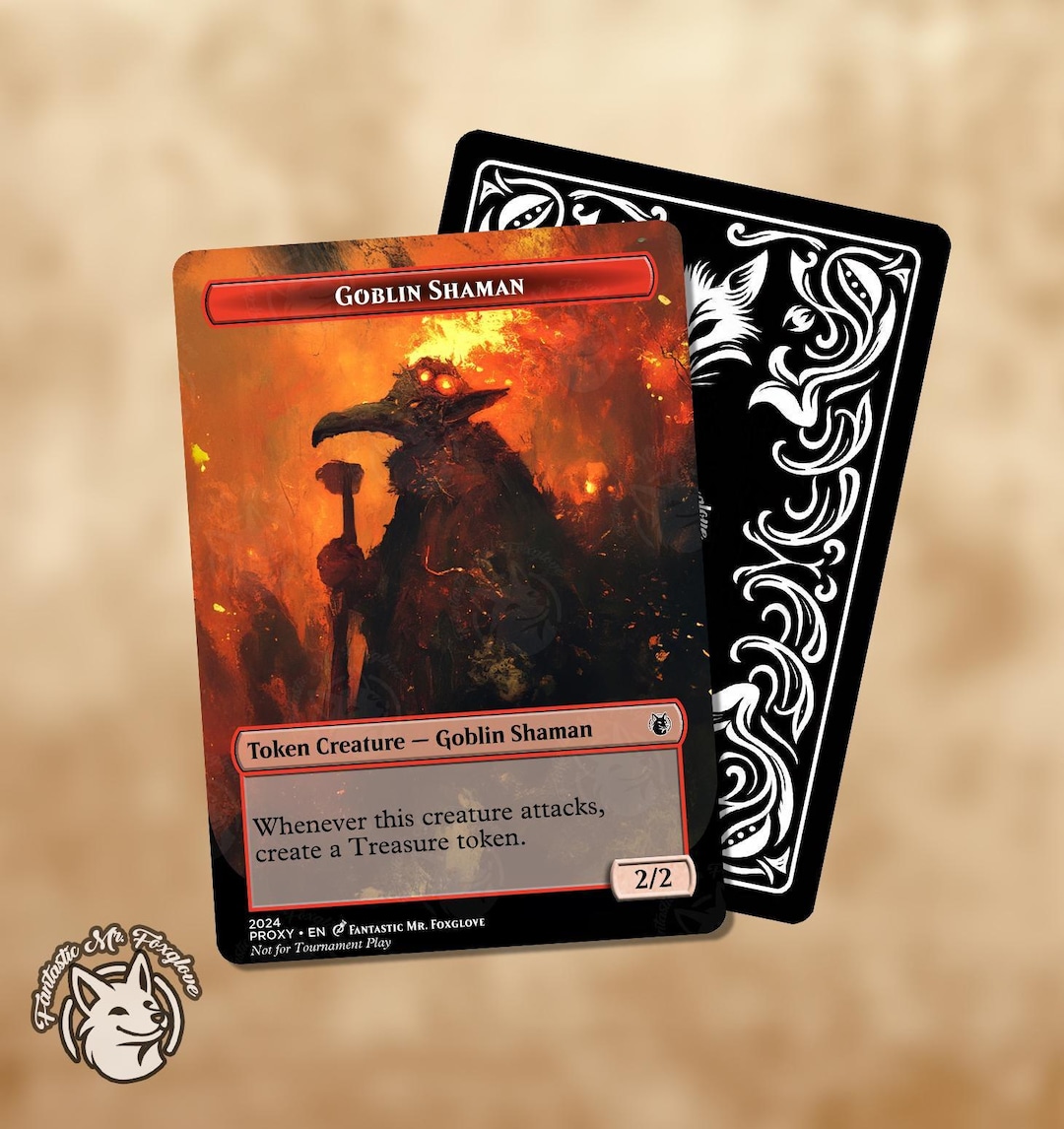 Goblin Shaman Token | Proxy Card — choose Your Art! - Etsy