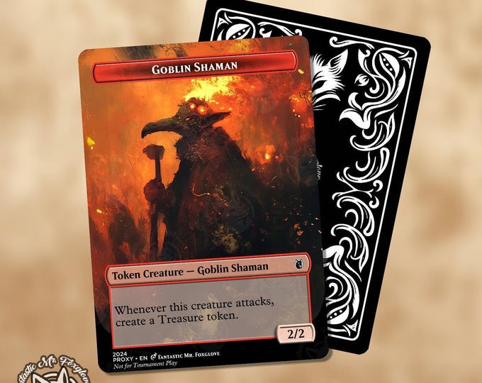 Mtg Goblin Shaman 2/2 Token for Fable of the Mirror-breaker Alternative ...