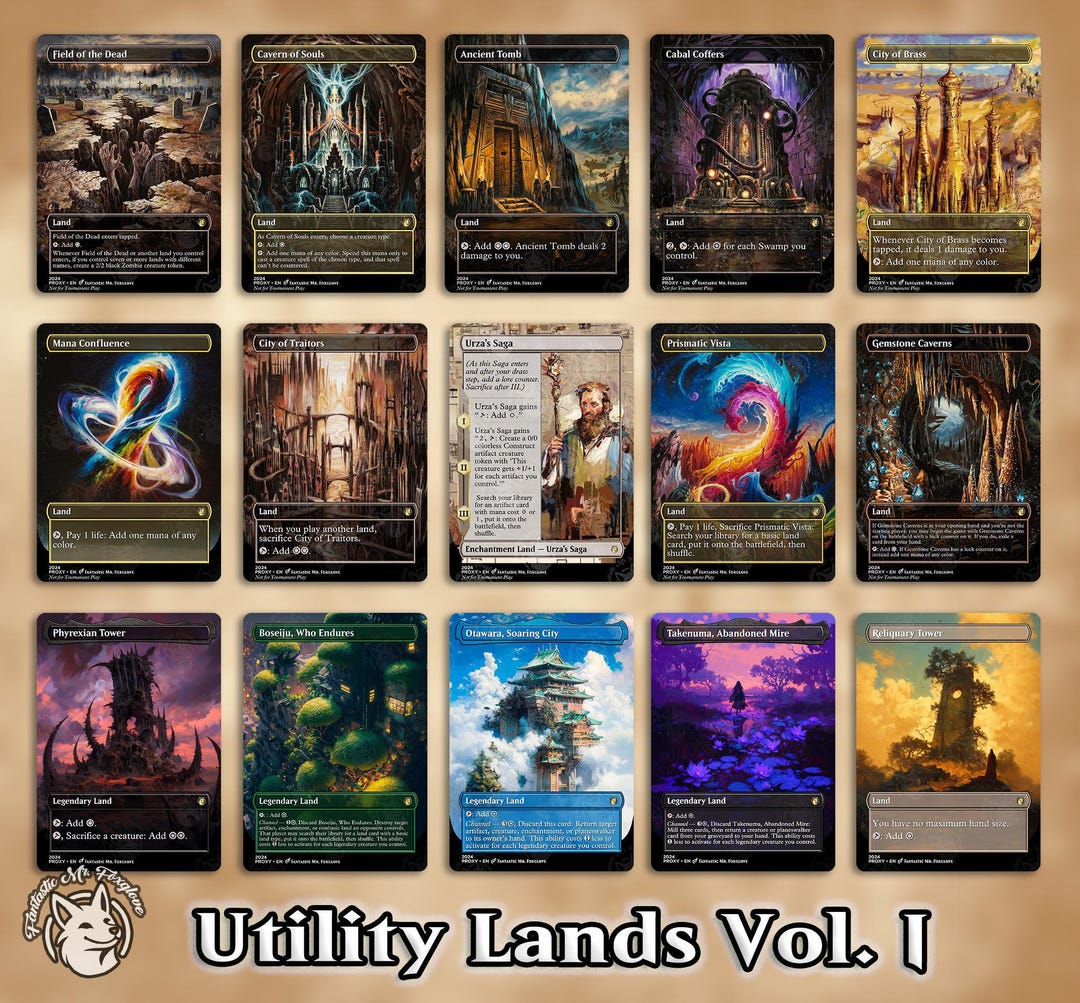 15+ Utility Lands | Proxy Cards — 2 Volumes! Buy Both for a Free Cmd ...