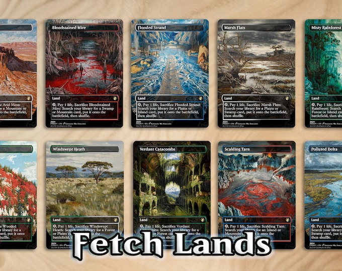 Japanese Style Fetch Land Proxy Set - Custom Proxy Commander - Proxies - Etsy