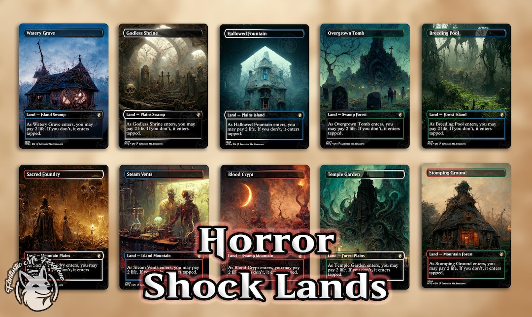 Shock Lands MTG Custom Proxies for Magic EDH - Etsy