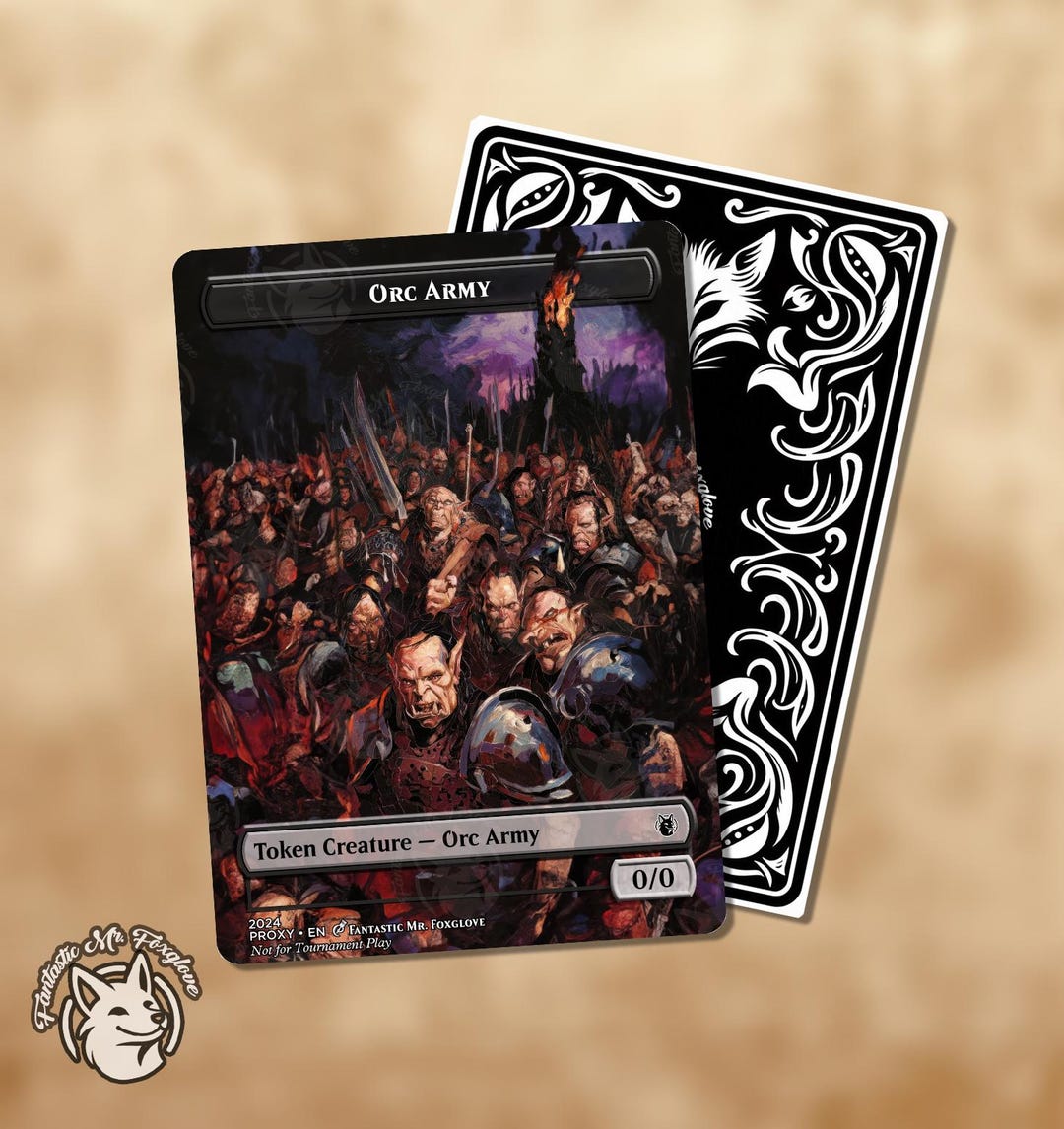Orc Army Token | Custom Art Proxy Card — perfect for Orcish Bowmasters ...