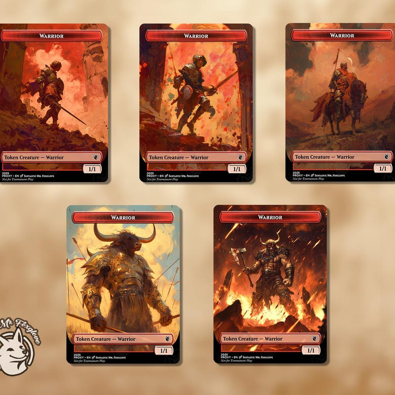 1/1 Warrior Tokens - Etsy UK