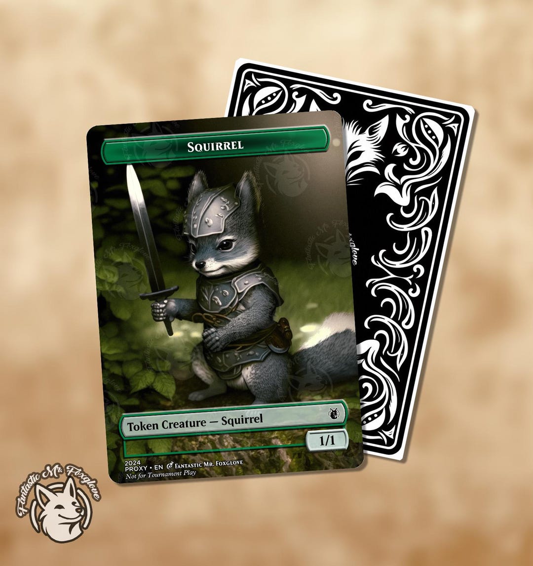 Squirrel Token | Proxy Card - Etsy