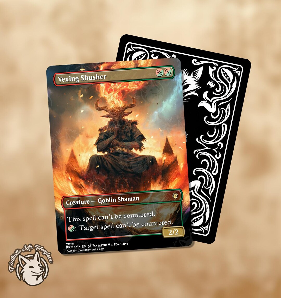 Vexing Shusher | Proxy Card - Etsy